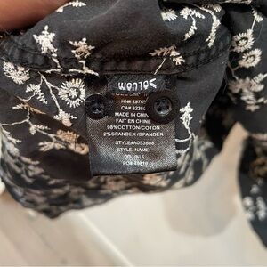 Volcom | Tops | Volcom Black And White Floral Button Down Shirt | Poshmark